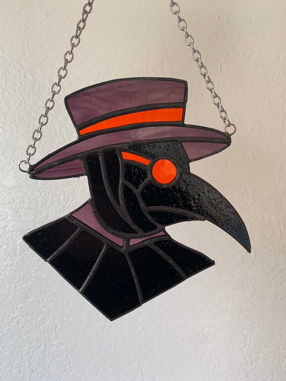 Plague Doctor Stained Glass Suncatcher - Etsy