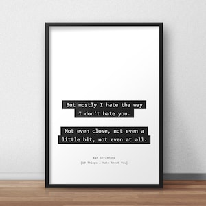 10 Things I Hate About You Print/poster - Etsy