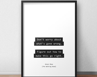 Glenn Rhee Poster - Etsy