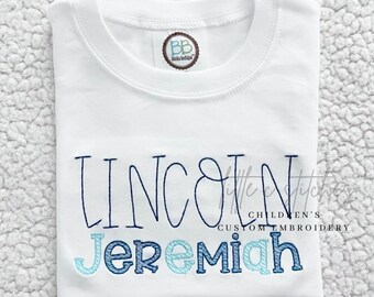 Boys Name Embroidered Shirt - Etsy