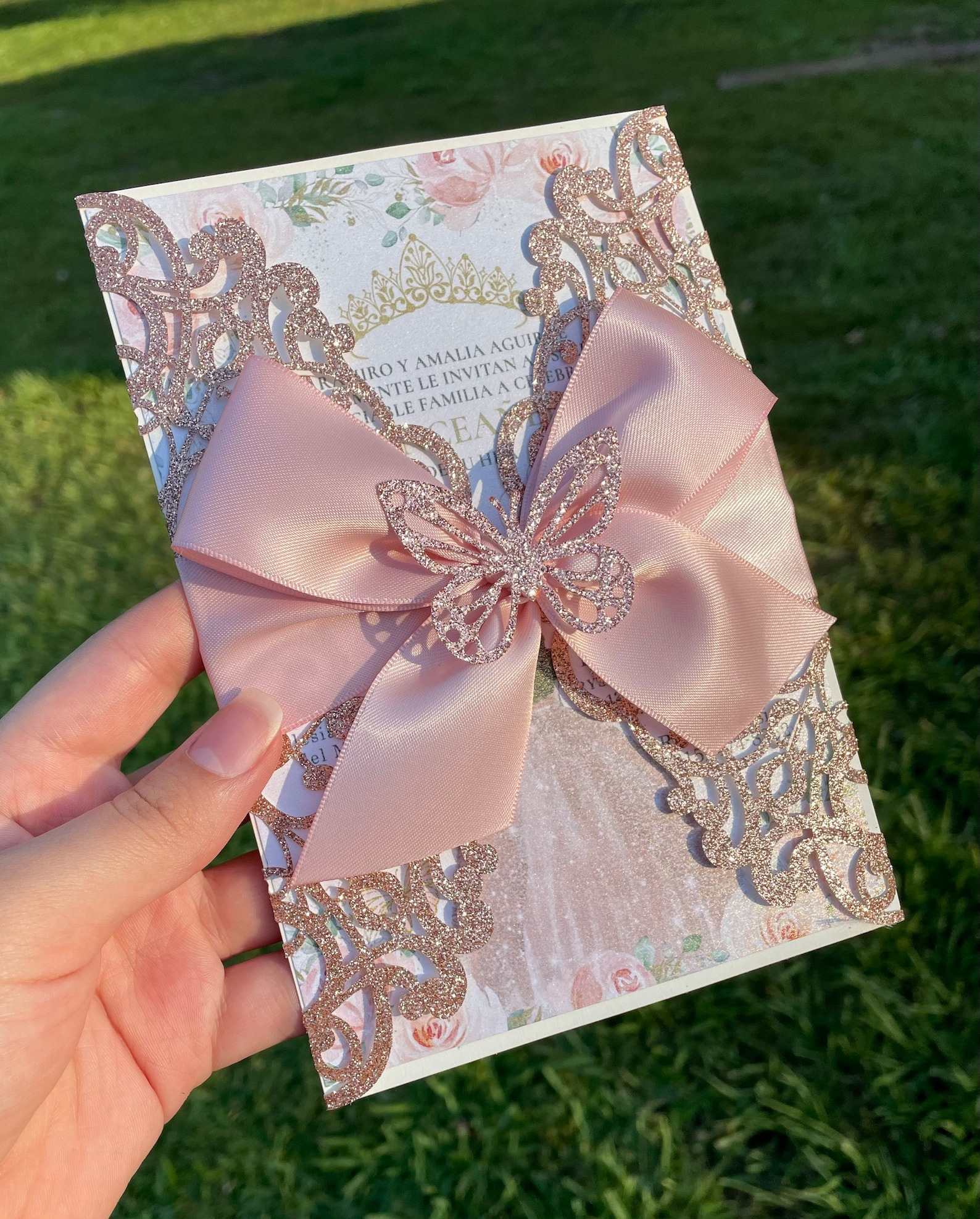 Rose Gold Quinceañera Invitations, Quinceañera Invitations, Blush ...