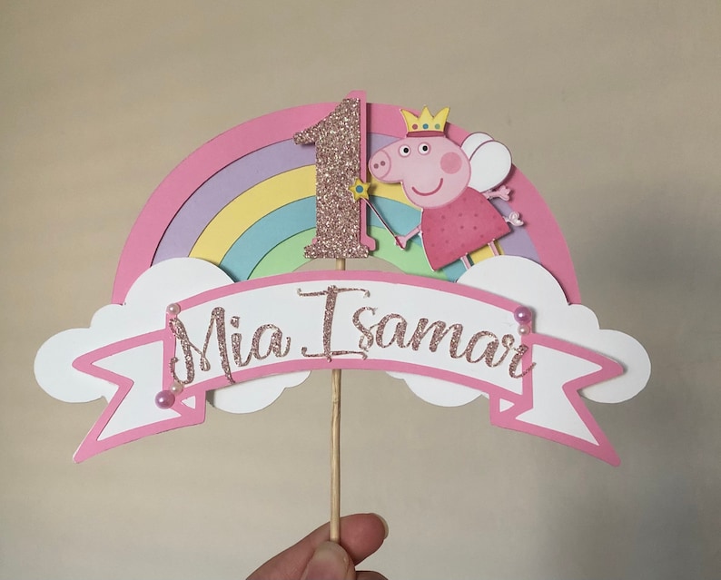 Peppa Pig Cake Topper Peppa Cake Topper Birthday Cake | Etsy