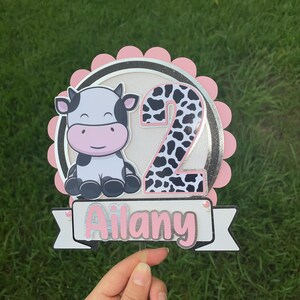 Cow Cake Topper, Cute Cow Cake Topper, Cow First Birthday, Cow Print ...