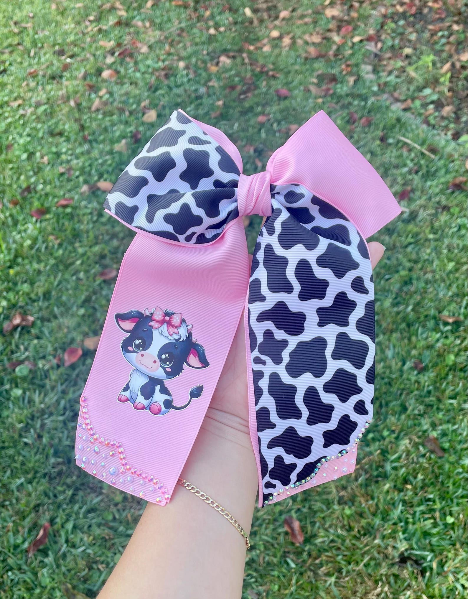 Cheer Bow, Cow Cheer Bow, Cute Cow Bow, Hair Bows for Girls, Cute Cow ...