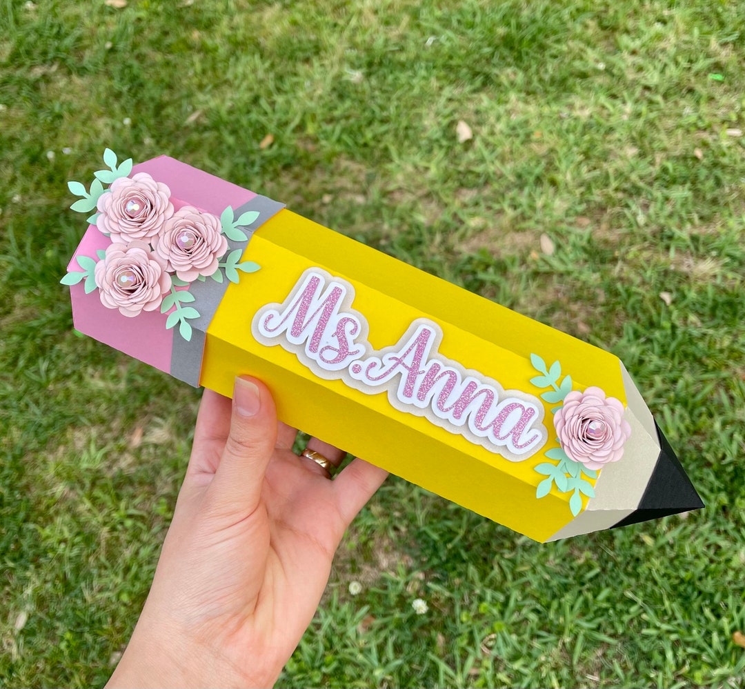 Fillable Pencil, Pencil Favor Box, Teacher Appreciation Gift, Teacher ...