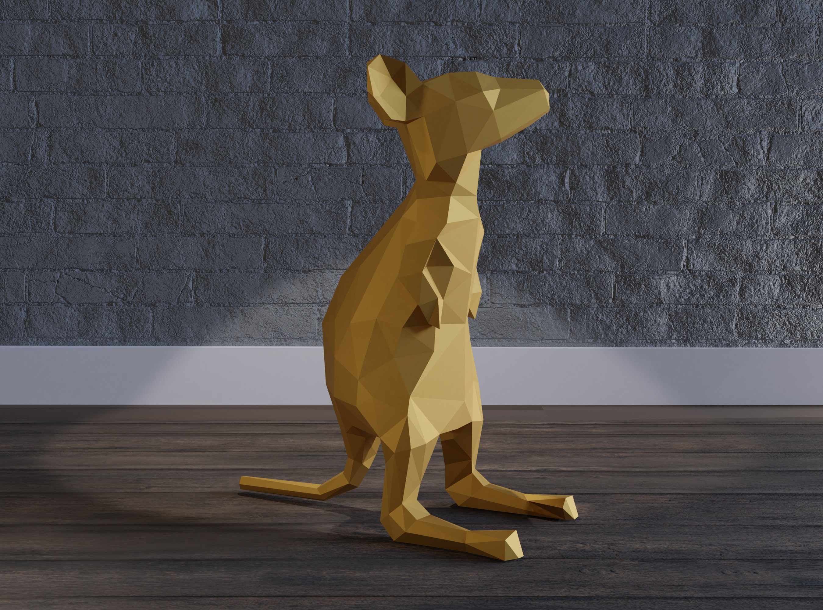 Baby Kangaroo Origami Papercraft DIY Papercraft Cute Paper Craft 3D - Etsy