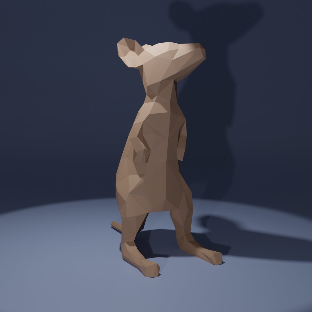 Baby Kangaroo Origami Papercraft DIY Papercraft Cute Paper Craft 3D - Etsy