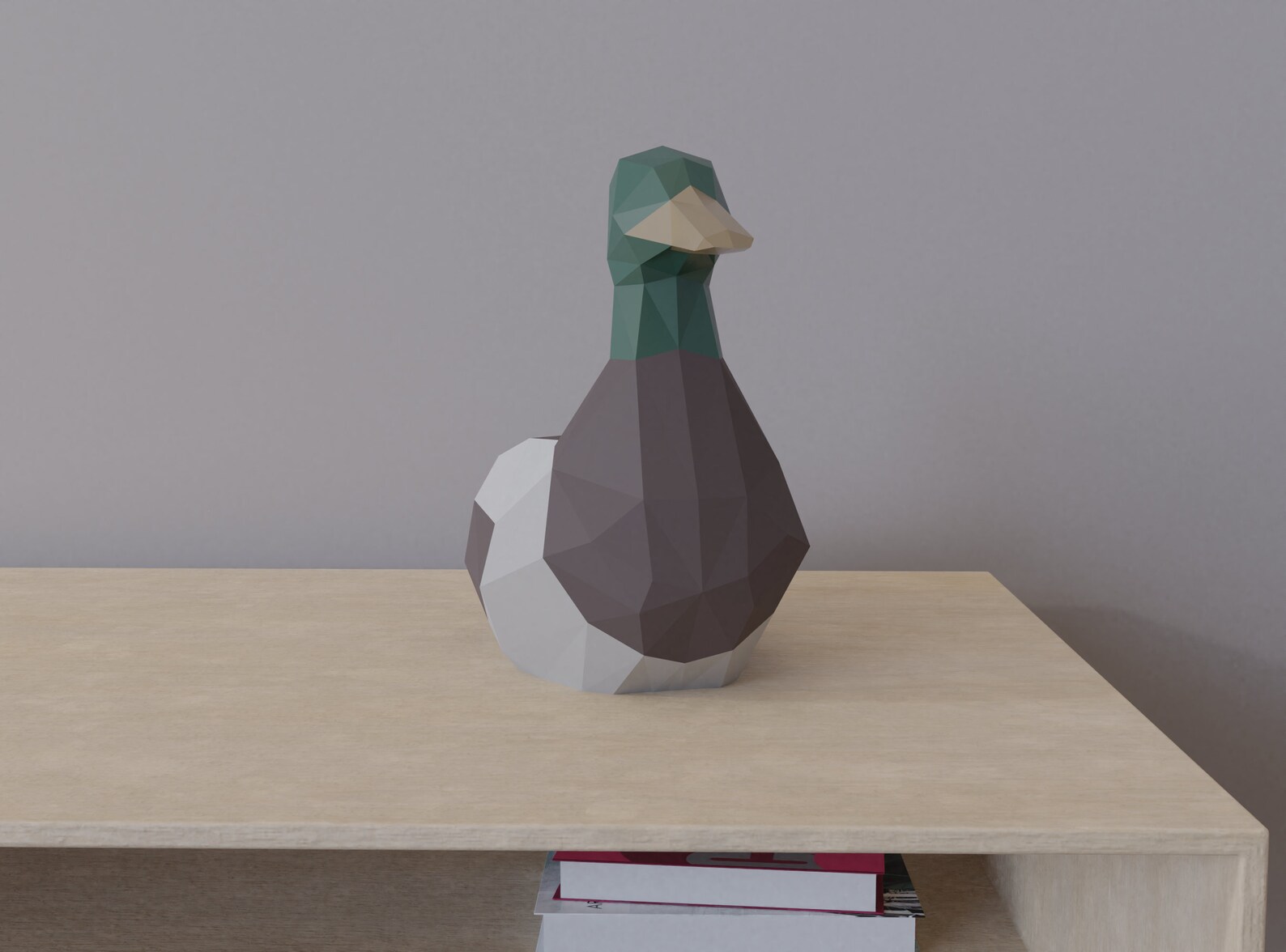 Duck Papercraft Origami 3D Cute Mallard Duck Paper Craft, PDF Template ...