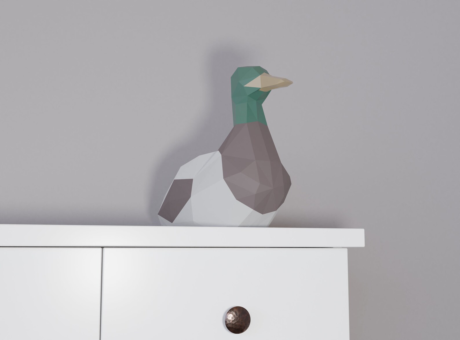 Duck Papercraft Origami 3D Cute Mallard Duck Paper Craft, PDF Template ...