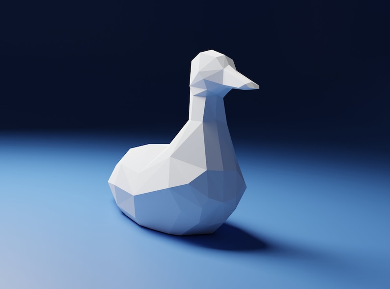 Duck Papercraft Origami 3D Cute Mallard Duck Paper Craft, PDF Template ...