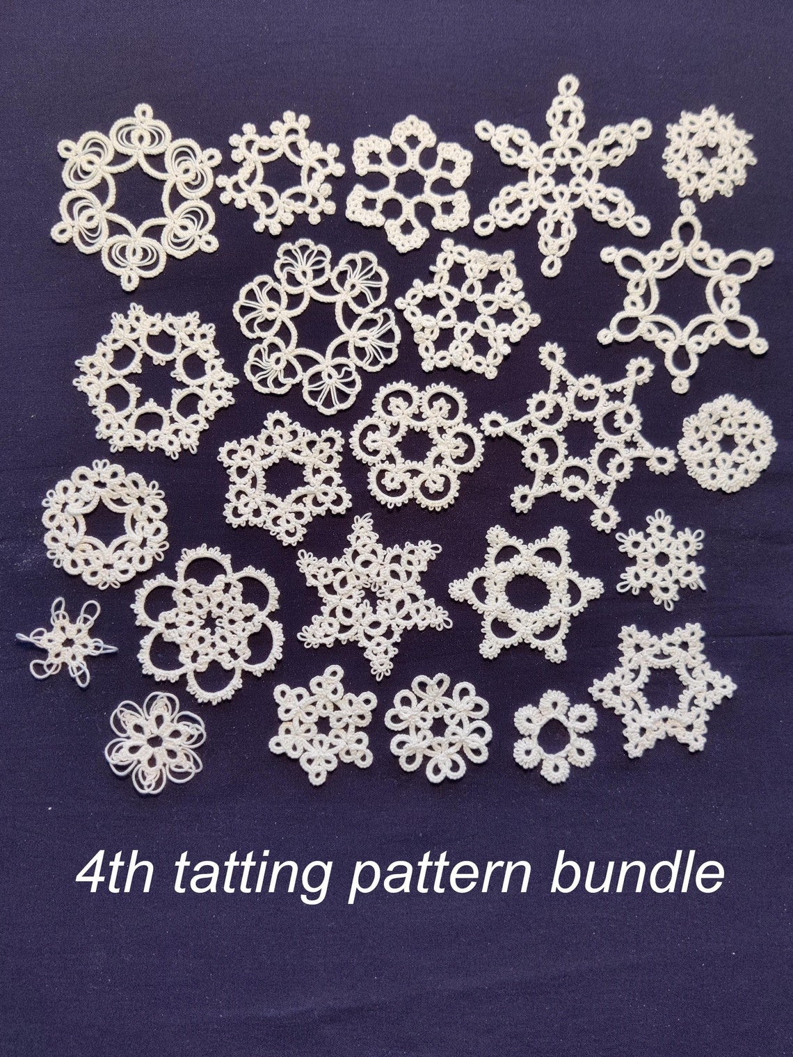 4th 24 Snowflakes Tatting PDF Pattern Bundle - Etsy