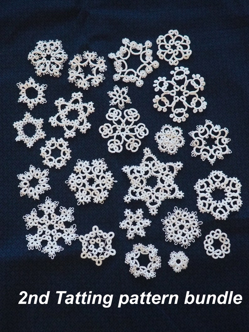2nd 24 Snowflakes Tatting PDF Pattern Bundle - Etsy