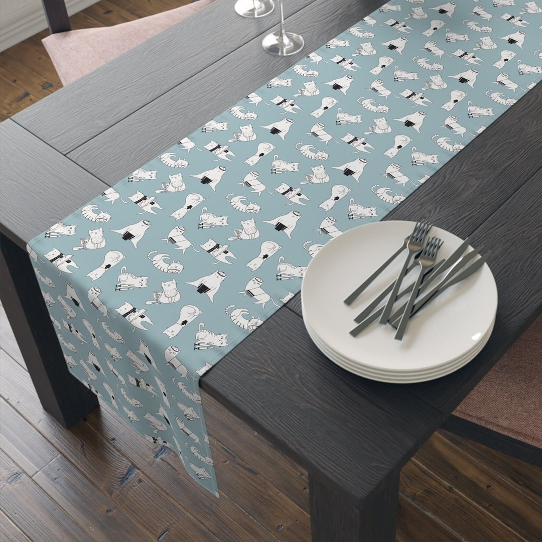 Jewish Cats Table Runner Fun Shabbat Table Linen Fun Casual - Etsy