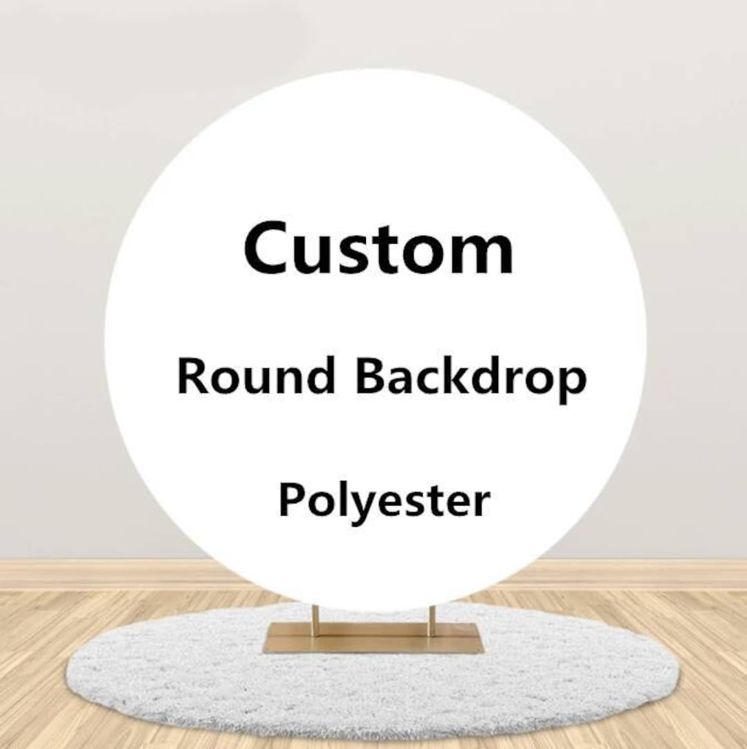 Custom Birthday Wedding Party Round Photography Backdrop Cover Baby ...