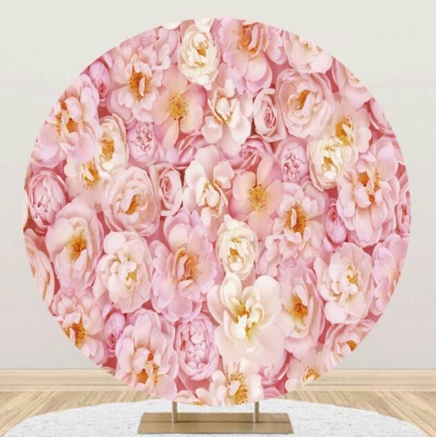 Round Flower Wall Backdrop Roses Wedding Photo Photography | Etsy