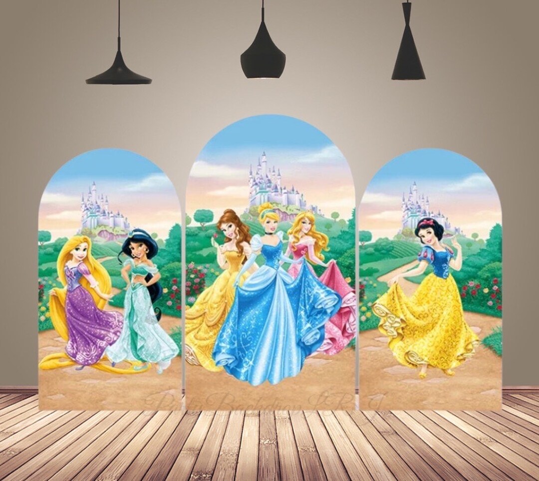 Disney Princess Arch Backdrop Cover for Baby Shower Girls Birthday ...