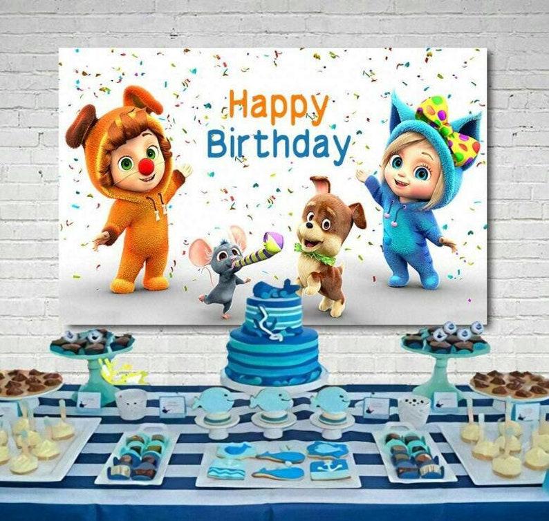 Cute Backdrop for Kids Party Birthday Cartoon Backdrop - Etsy