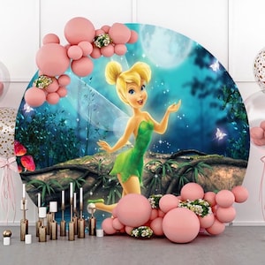 Princess Girls Birthday Party Round Arch Backdrop Cover Circle Forest ...