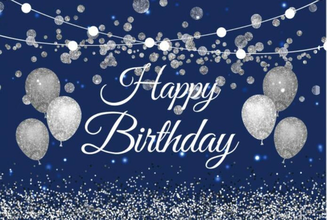 Blue Birthday Backdrop Picture Photo Photography Background - Etsy