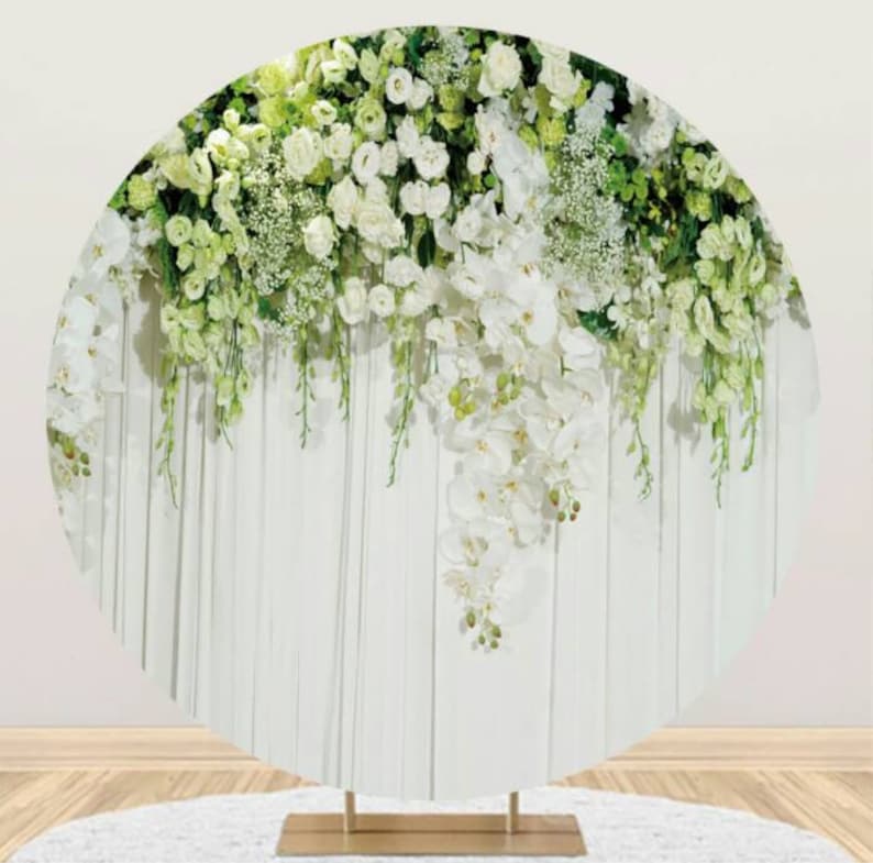 Round Flower Wall Backdrop Roses Wedding Photo Photography | Etsy