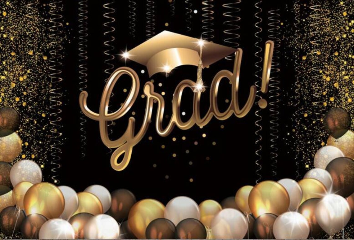 Congrats Grad Photography Backdrop Graduation Party Backdrop - Etsy Canada
