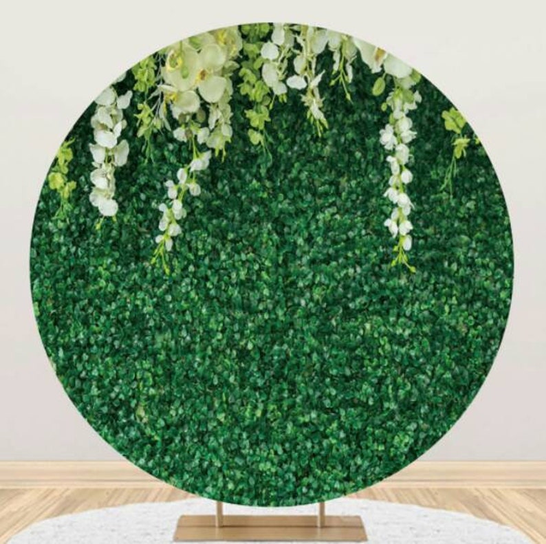 Plant Green Grass Round Backdrop Cover Wedding Birthday - Etsy
