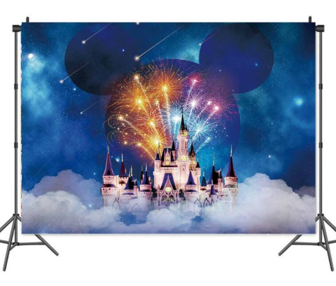 Cartoon Castle Photography Backdrop Mickey Mouse - Etsy