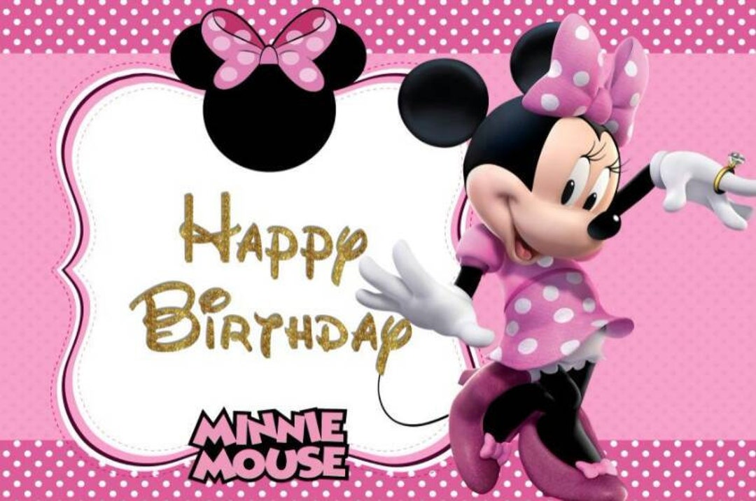 Minnie Mouse Pink Birthday Wallpaper