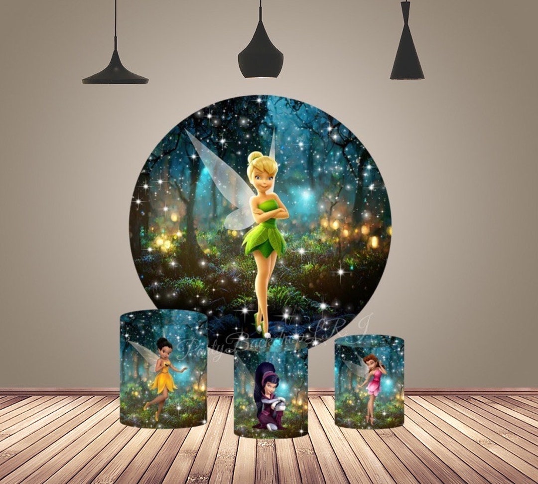 Cartoon Fairy Round Backdrop Circle Disney Princess Photography ...