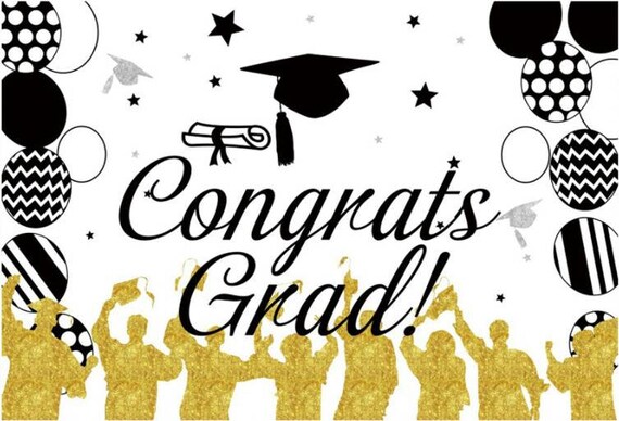Photo Background White Congrats Grad 2021 Photography Backdrop - Etsy