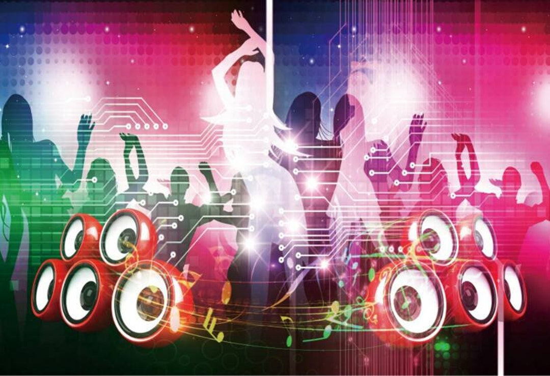 Music Party Photography Backdrop Birthday Backdrop Band Photo ...