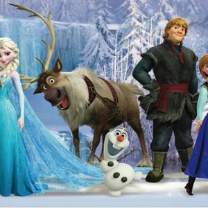 Cartoon Frozen Princess Photography Backdrop Kids Party - Etsy