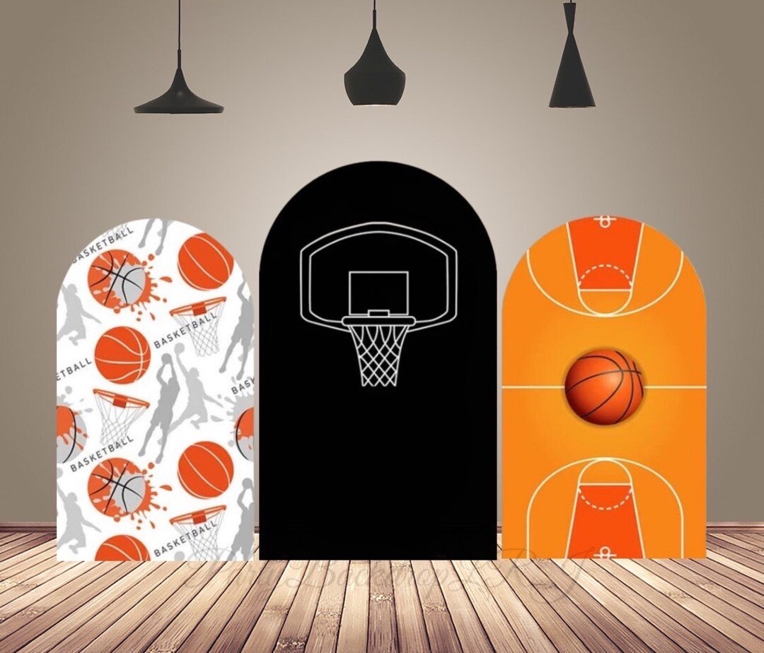 Basketball Arch Backdrop Cover: Sports Birthday Party Decor - Etsy