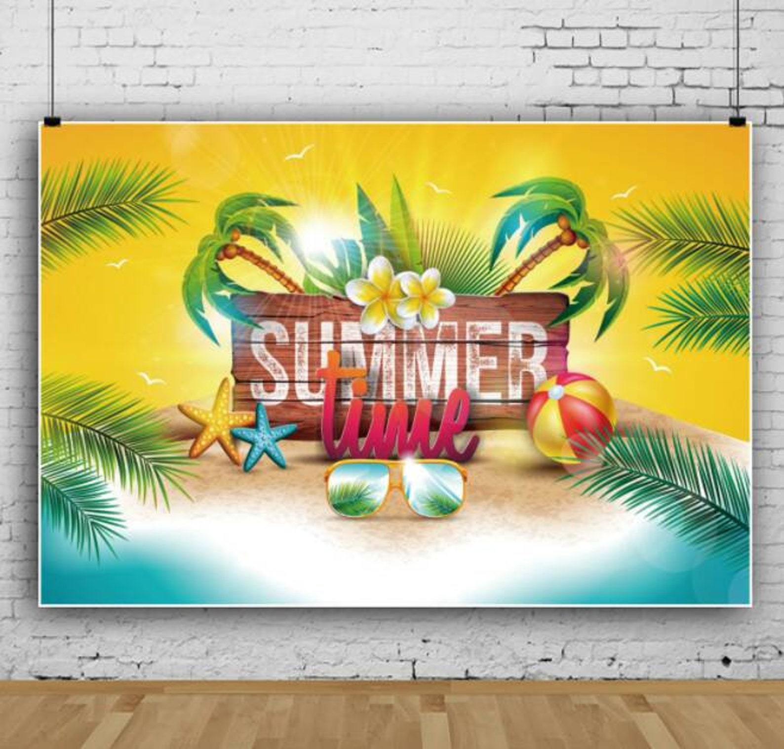 Summer Theme Party Backdrop Plant Beach Photography Backdrop - Etsy