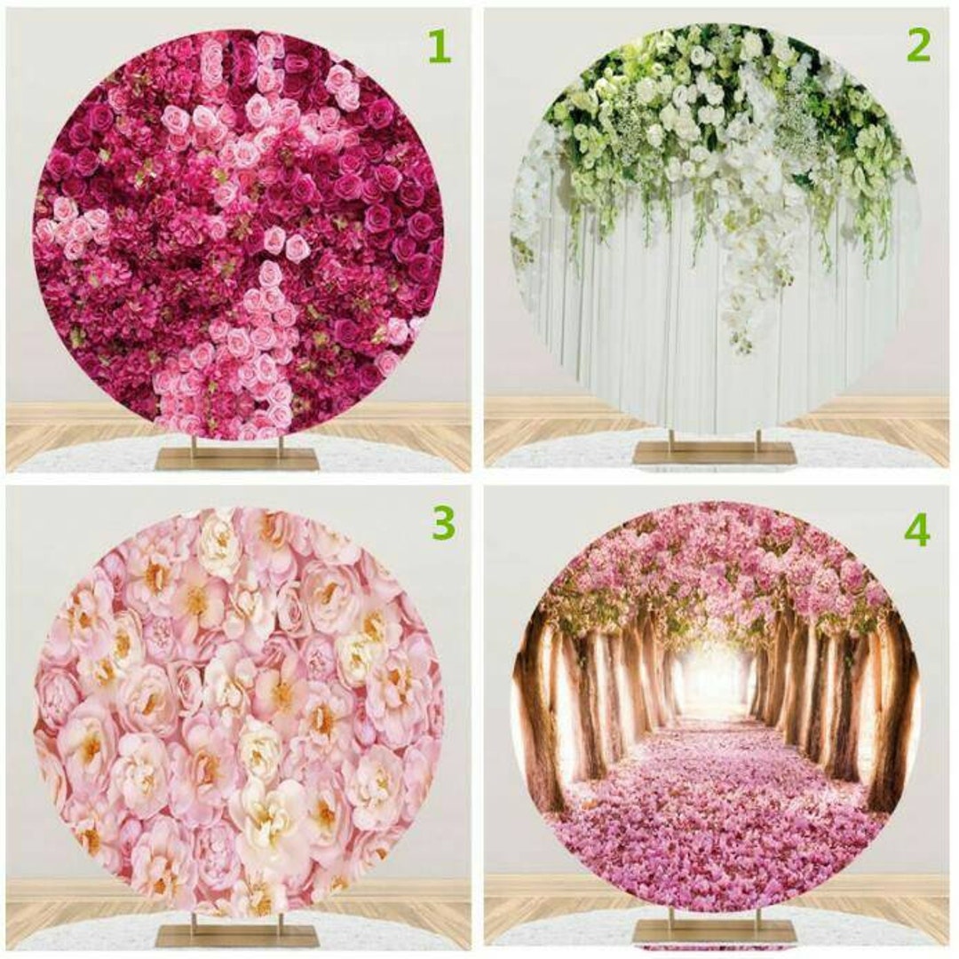 Round Flower Wall Backdrop Roses Wedding Photo Photography - Etsy