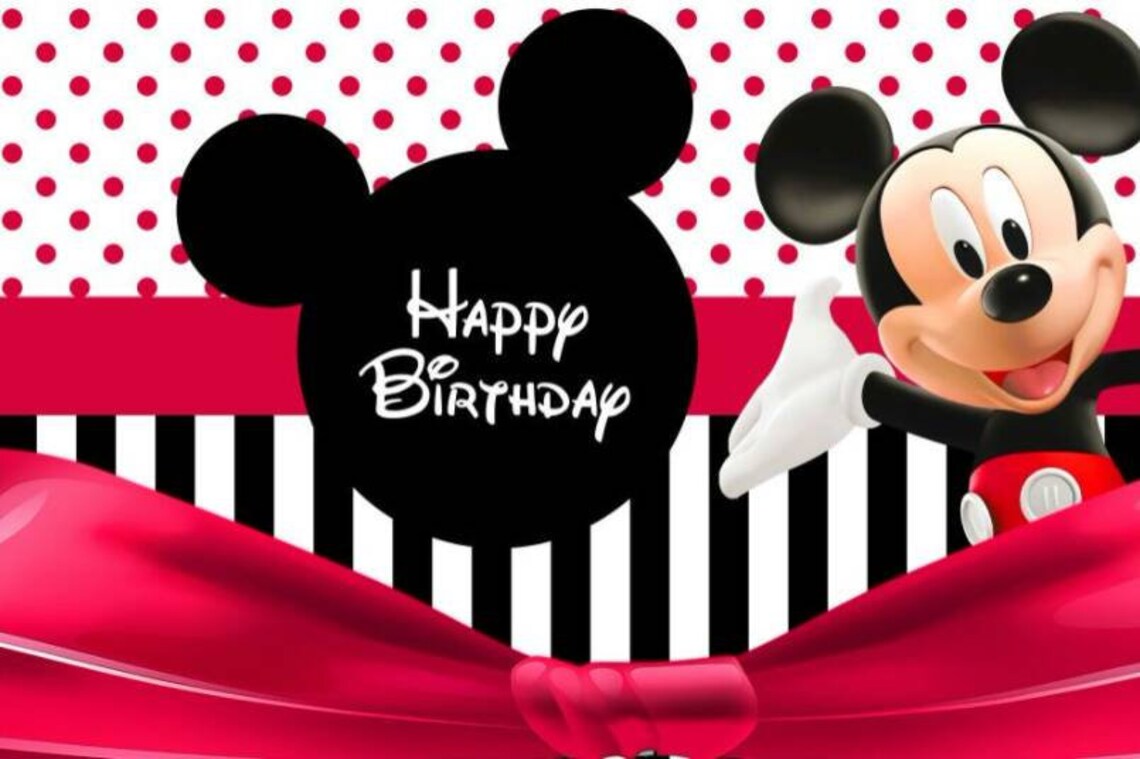 Mickey Mouse Party Supplies Photography Backdrop Children | Etsy