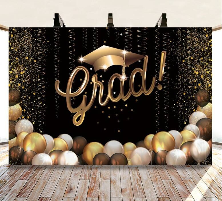 Congrats Grad Photography Backdrop Graduation Party Backdrop - Etsy Canada