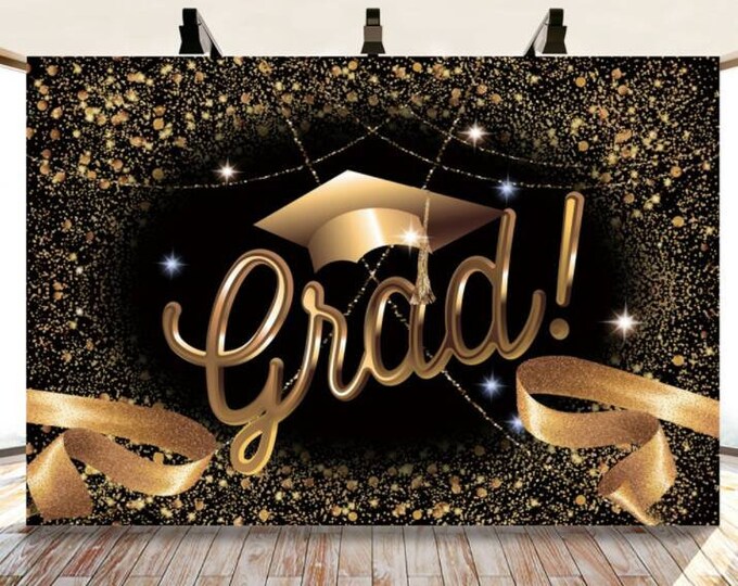 Congrats Grad Photography Backdrop Graduation Party Backdrop Photo ...