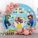 Cartoon Round Backdrop Cover Super Mario Photography - Etsy Canada