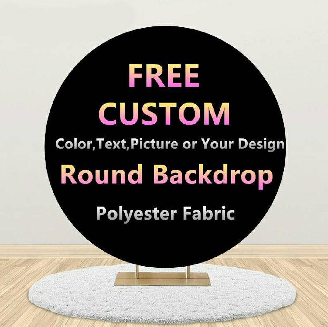 Custom Round Photography Backdrop Cover Baby Shower Birthday Party ...