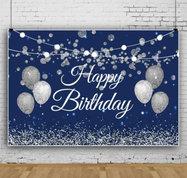 Blue Birthday Backdrop Picture Photo Photography Background - Etsy