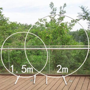 Round Arch Backdrop Stand Balloon Ring Stand Circle Background Support ...