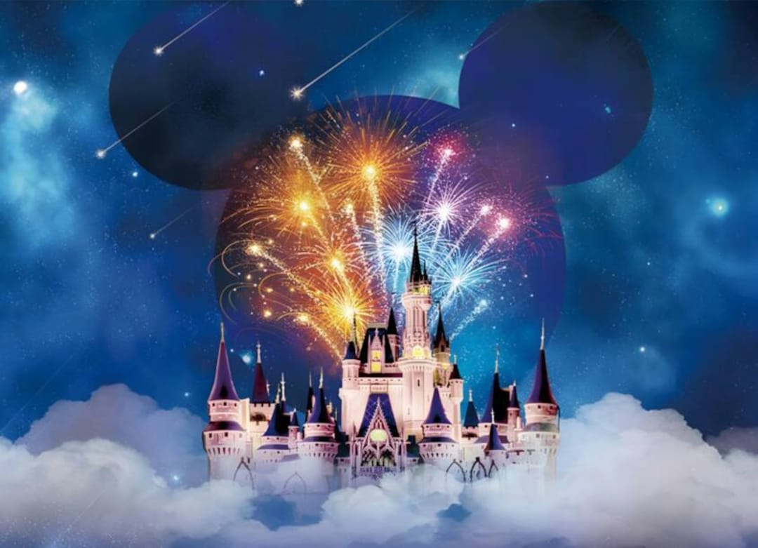 Cartoon Castle Birthday Backdrop: Mickey Mouse Party Banner - Etsy