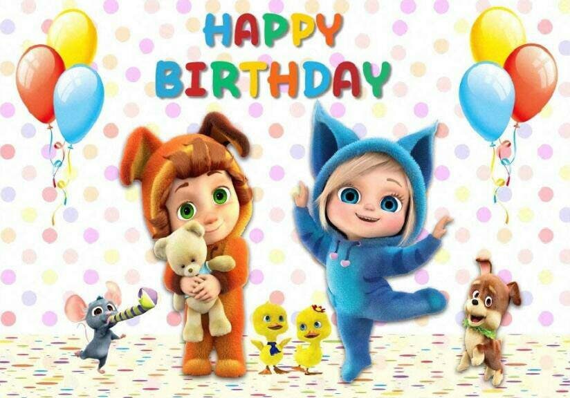Dave and Ava Backdrop for Birthday Cartoon Party Backdrop | Etsy