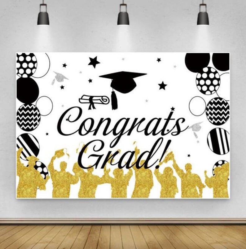 Photo Background White Congrats Grad 2021 Photography Backdrop - Etsy