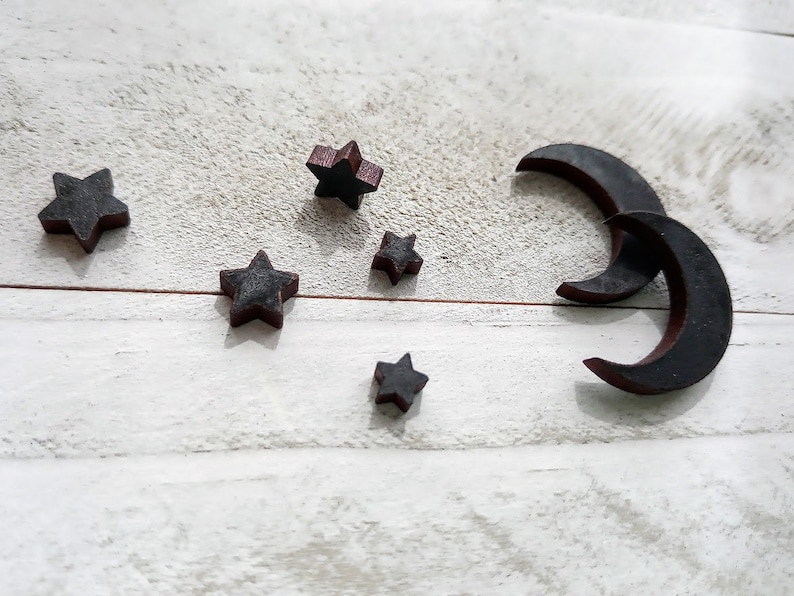 10 Pcs - Laser Cut Crescent Moons. Wooden Moons Shape for Craft Making ...