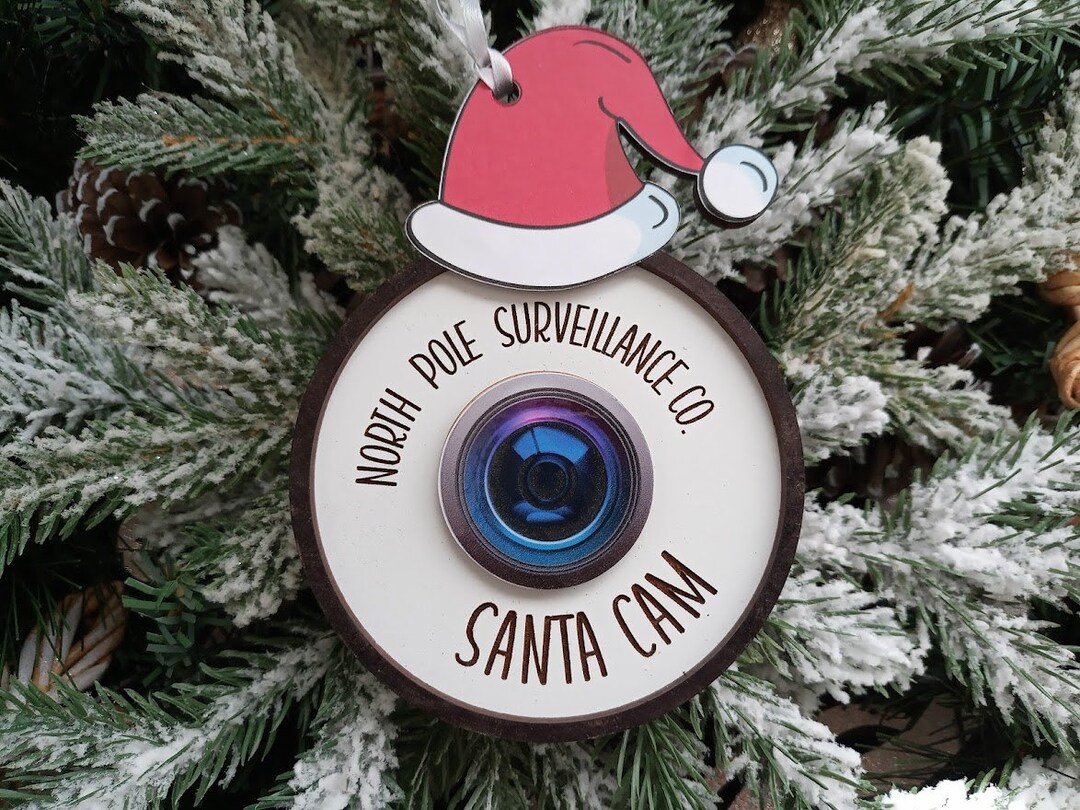 Santa Cam Christmas Ornament: Funny Kid's Tree Decor - Etsy