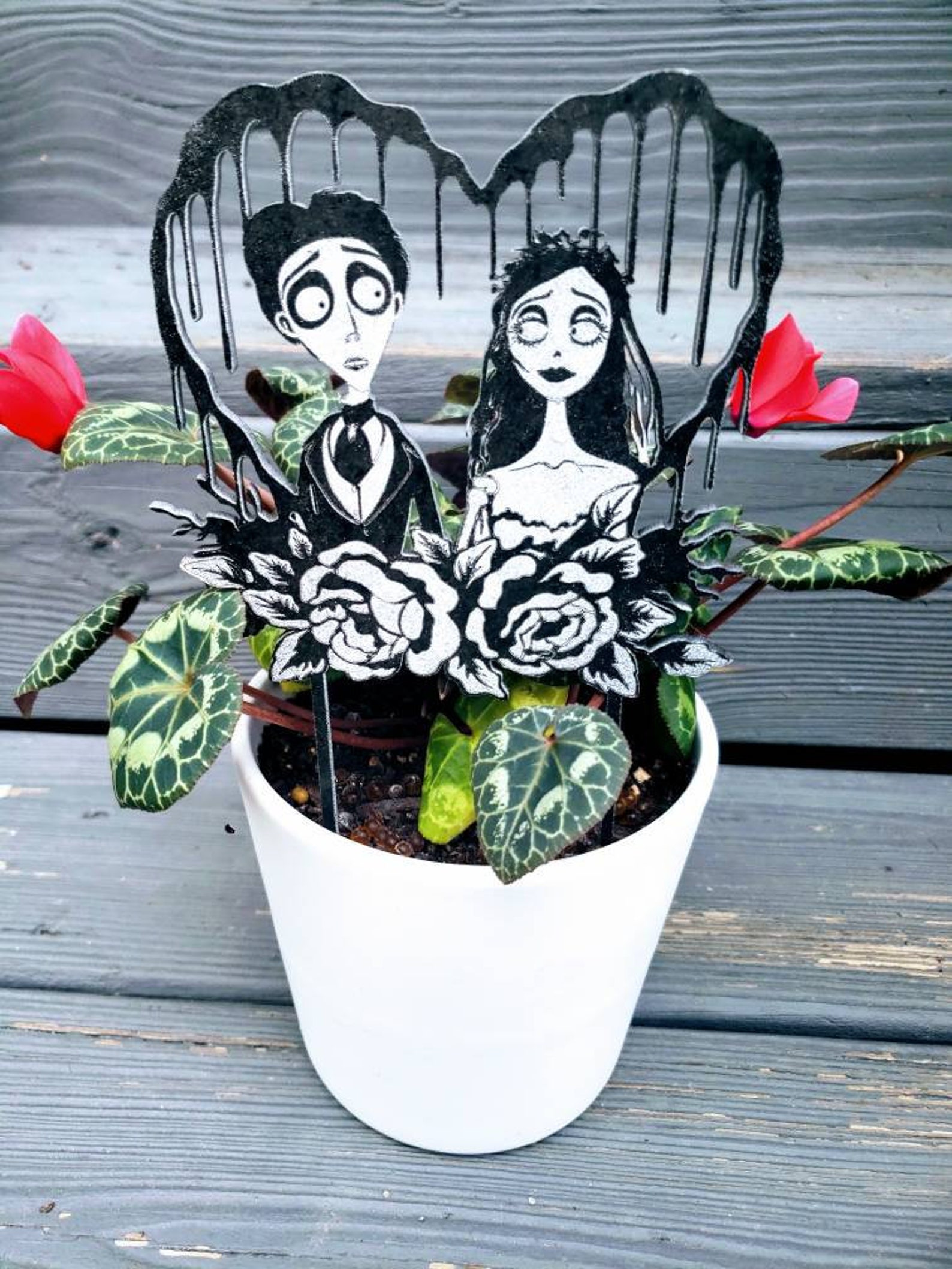 Halloween Wedding Cake Topper Corpse Bride Cake Topper Dark - Etsy