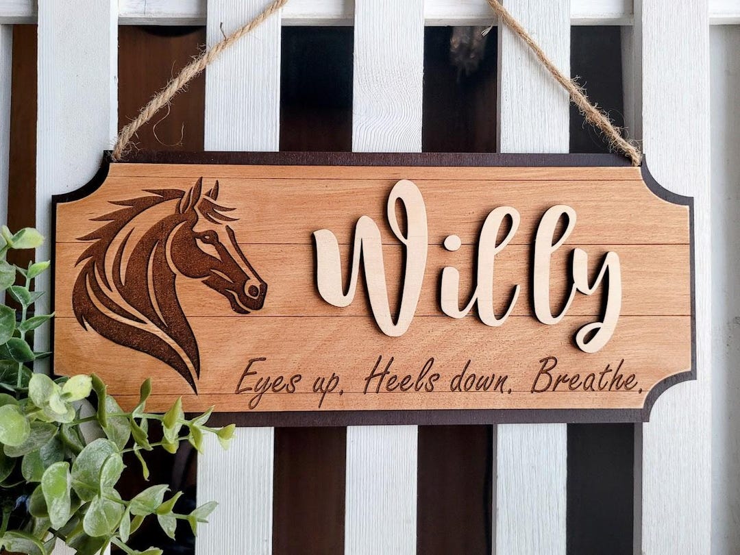Personalized Horse Stall Sign. Horse Stall Plaque. Barn Stall Name ...