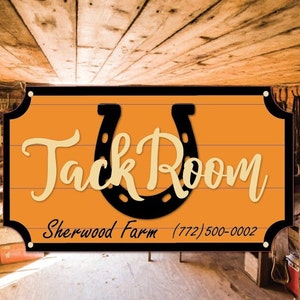 Personalized Tack Room Barn Plaque. Wooden Sign for Saddle Lodge ...